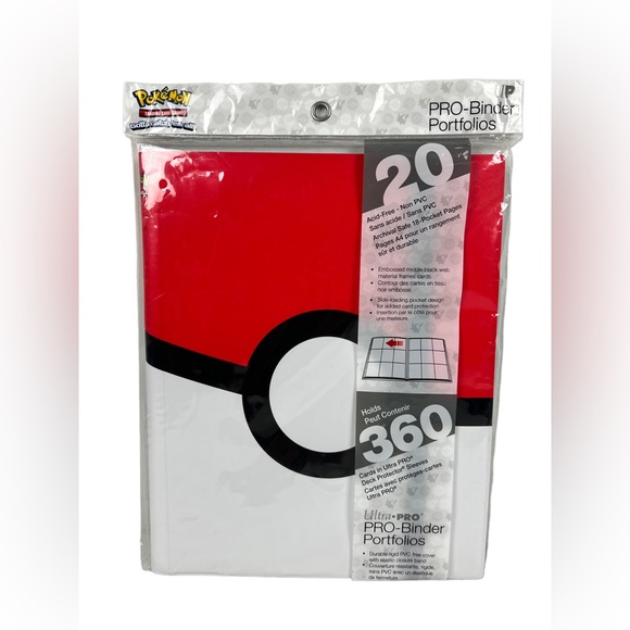 Pokemon | Toys | Ultra Pro Pokemon 9 Pocket Pokeball Red White Album ...
